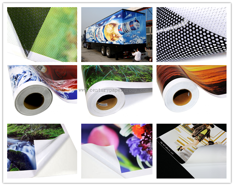 White High Glossy Eco Solvent Printable Self Adhesive Vinyl 100mic ...