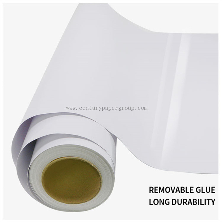Professional Eco Solvent Printing Glossy 100mic PVC Permanent Clear ...